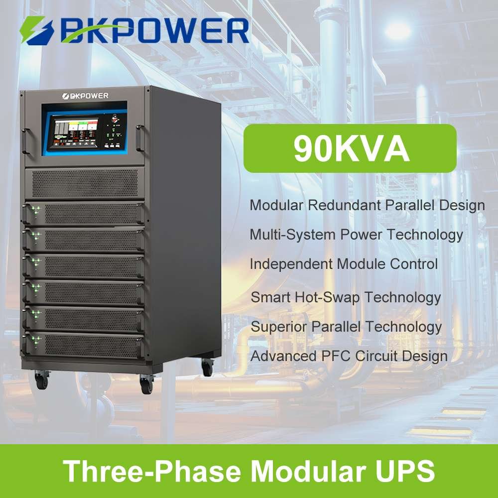 90KVA Three-Phase Modular Online UPS - BKPOWER | Premium Configuration ...